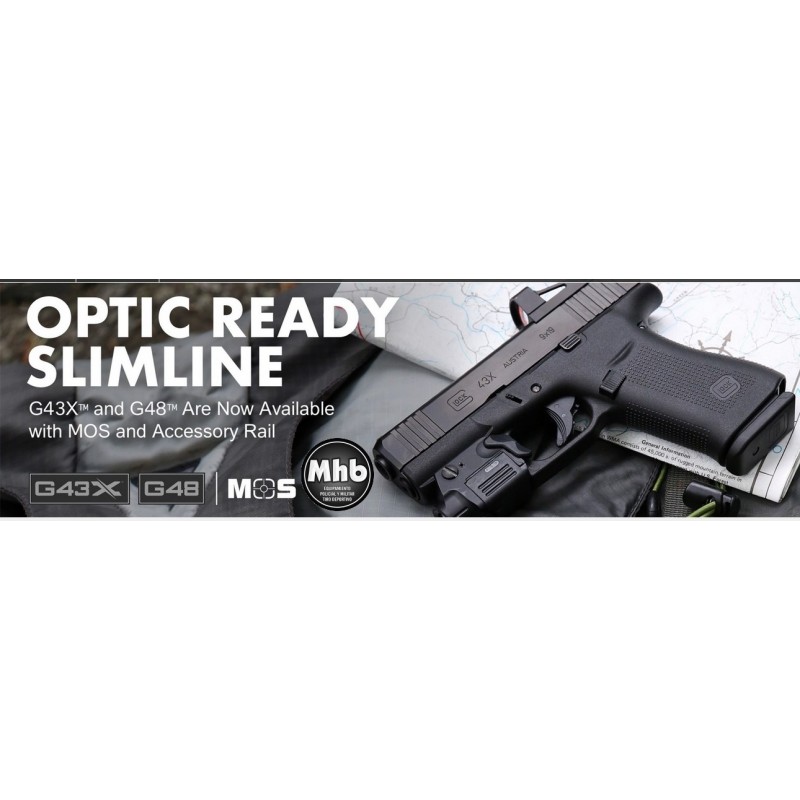 PISTOLA GLOCK 43X BLACK/MOS/FS 9x19 COMBO SHIELD
